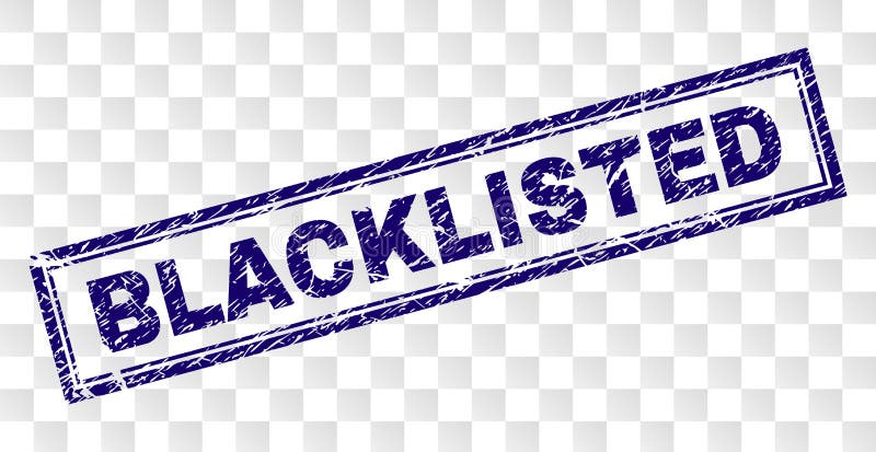 Blacklisted stock illustration. Illustration of banishing - 182396358