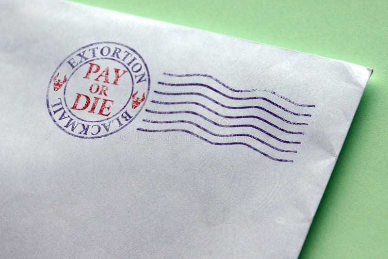 Blackmail for extortion stock image. Image of sign, isolated - 134404347