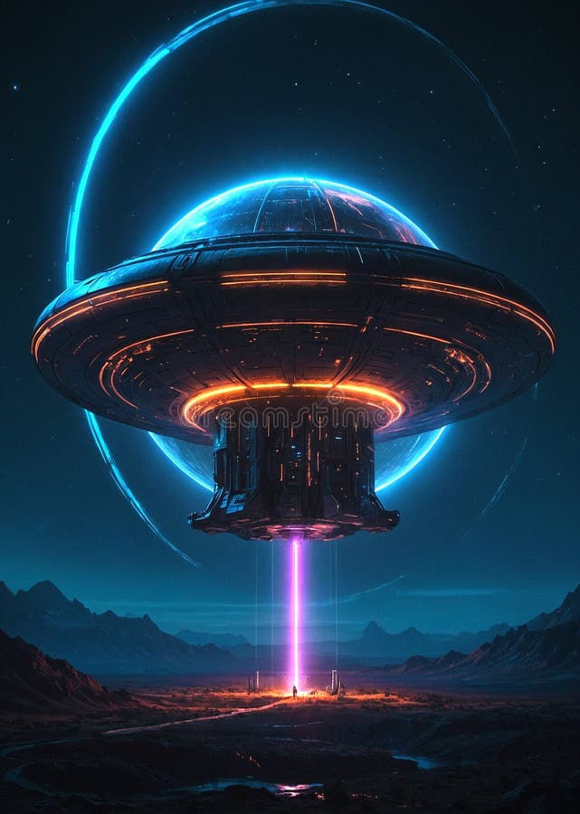 Blacknight Starship a Journey Back To Space Orbit Stock Illustration ...