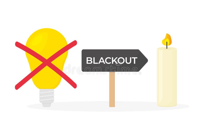 Blackout Concept, Energy Crisis, Threat of a Power Cut Stock Vector ...