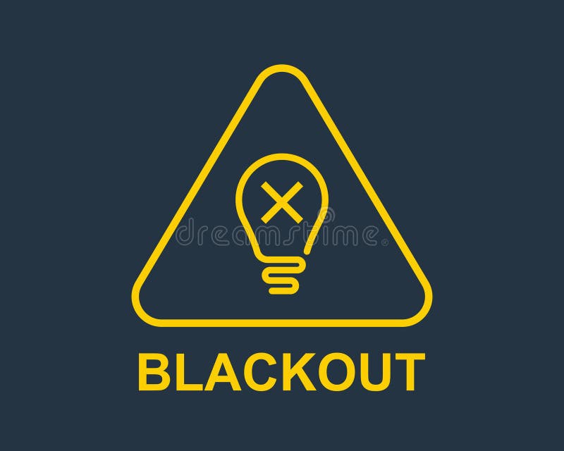 Blackout Icon. Turning Off the Lights Stock Vector - Illustration of ...
