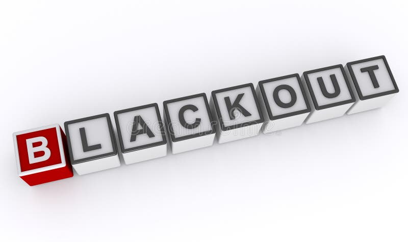 Blackout Word Block on White Stock Illustration - Illustration of alert ...