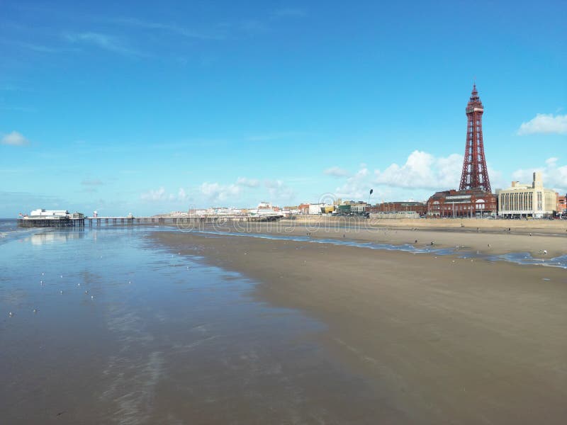Blackpool Beach Blackpool, UK Stock Image - Image of blackpool, england: 264537509