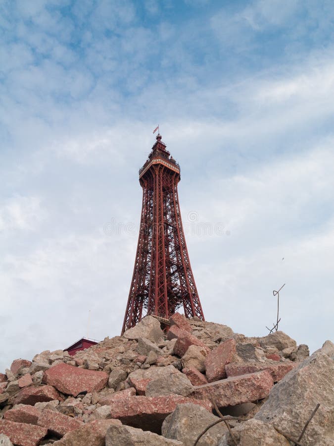 Blackpool Tower England in an Urban Post Apocalyptic Scene Stock Photo ...