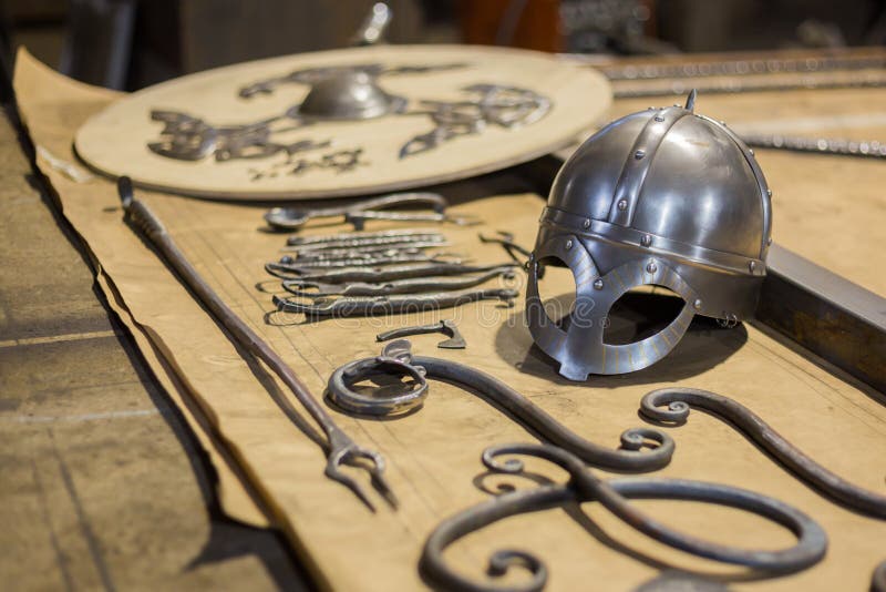 Blacksmith Decorative Elements Stock Photo - Image of metalwork, artist ...