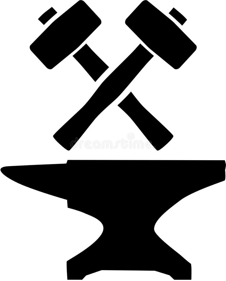 Anvil stock vector. Illustration of smith, hammer, blacksmith - 41815249