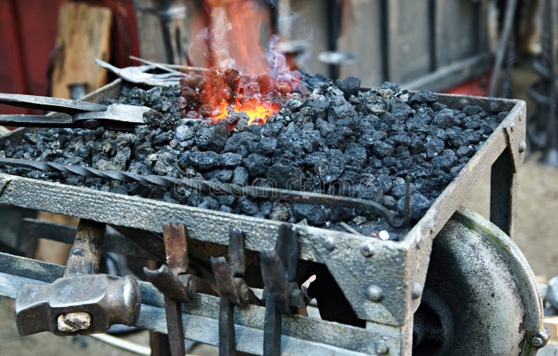 Blacksmith forge stock image. Image of pliers, trade - 62638421