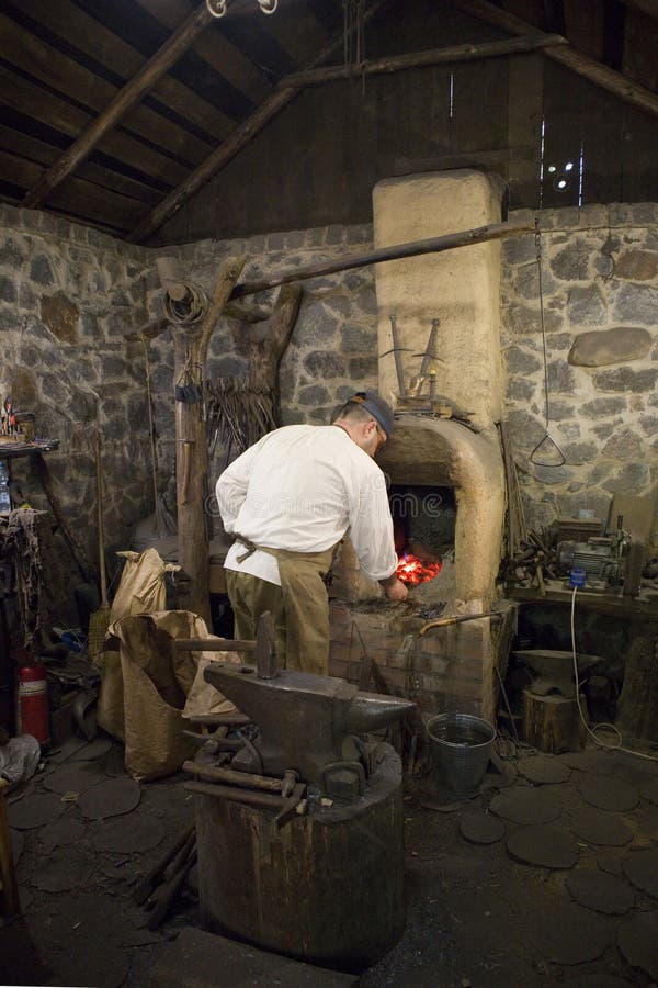 The Blacksmith in the Forge Forges Editorial Photography - Image of ...