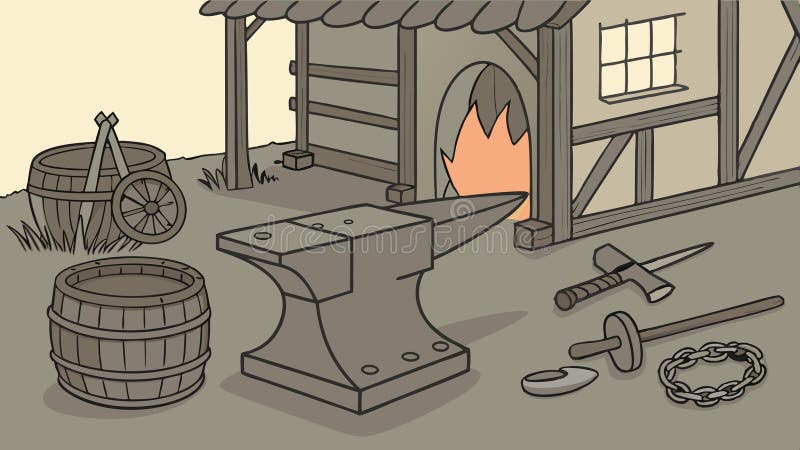 Blacksmith Forge Workshop, Traditional Craft, Metalwork Tools, Artisan ...