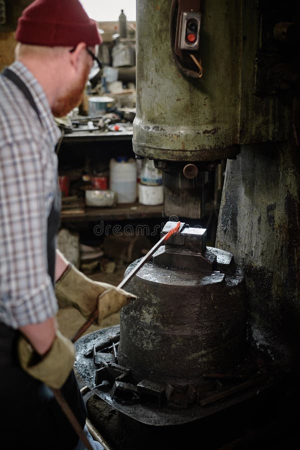 Blacksmith Forging the Detail from Iron Stock Photo - Image of industry ...