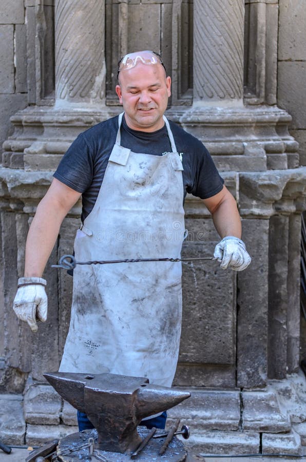 A Blacksmith at Work. Garachico - Tenerife Editorial Stock Image ...