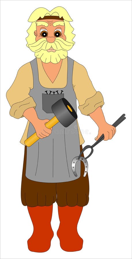 Blacksmith stock vector. Illustration of cartoon, metal - 83905535