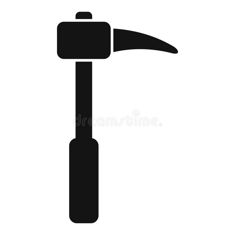 Blacksmith Hammer with Wooden Handle Forging Metal Icon Stock ...
