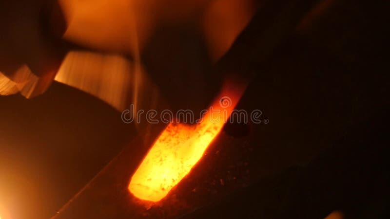 A Blacksmith Hitting a Metal Stock Footage - Video of antique, smith ...