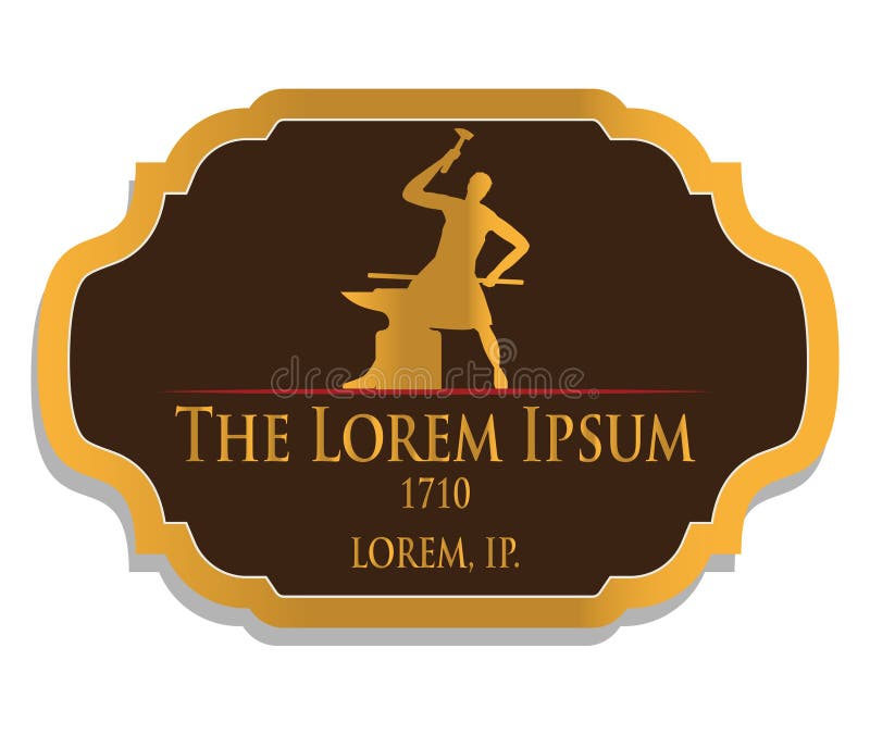 Blacksmith Logo Design stock vector. Illustration of craft - 81258383