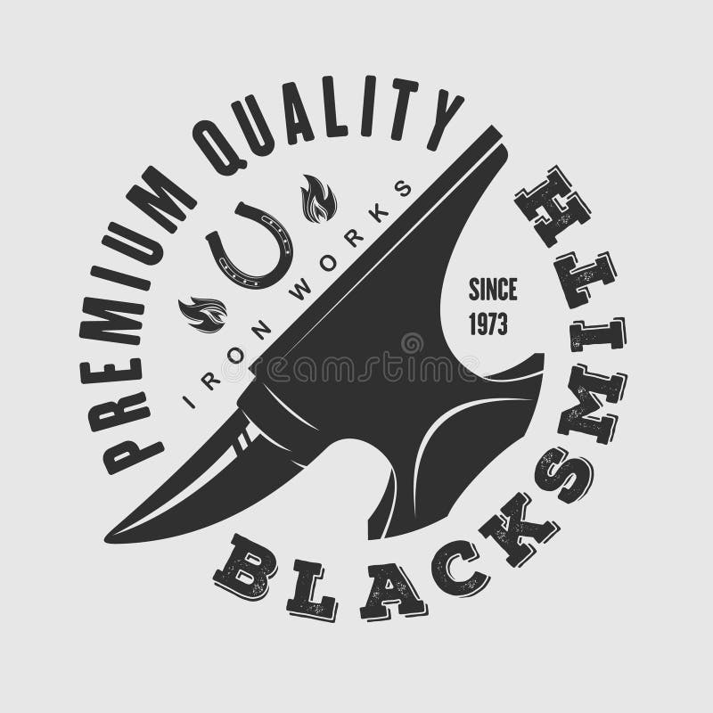 Blacksmith Logo Design Template Stock Illustration - Illustration of label, vintage: 338001884