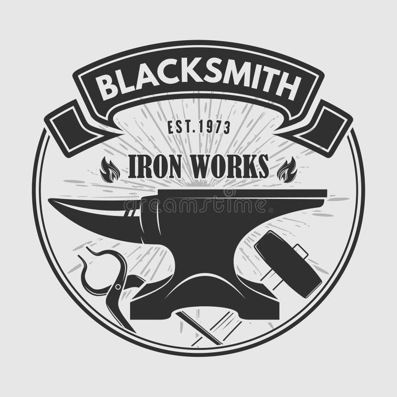 Blacksmith Logo Design Template Stock Illustration - Illustration of icon, blacksmith: 338002186