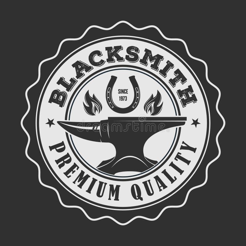 Blacksmith Logo Design Template Stock Vector - Illustration of badge, industrial: 338002242
