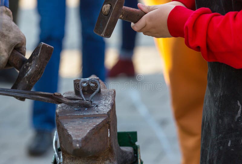 Anvil stock photo. Image of hand, heavy, flaming, forge - 232326168