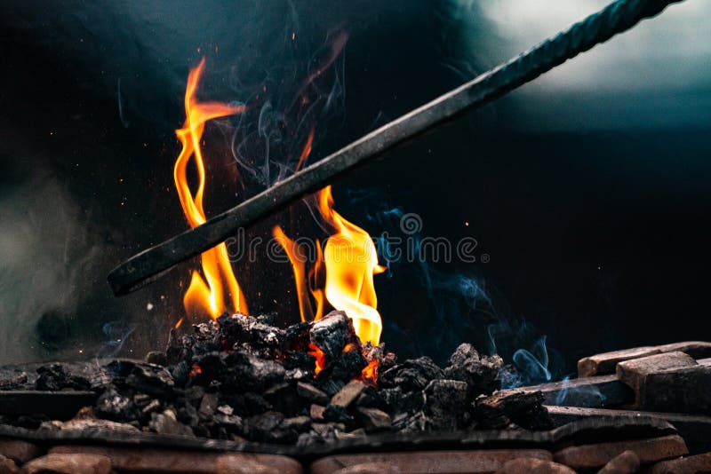 Blacksmith - Metal magic stock image. Image of stage - 347134829