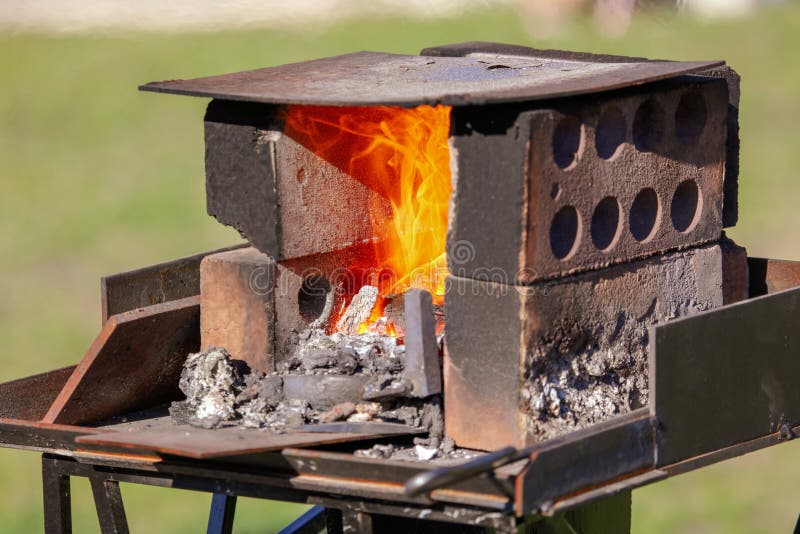 Blacksmith`s Tools for Forging Metal Stock Image - Image of hammer ...