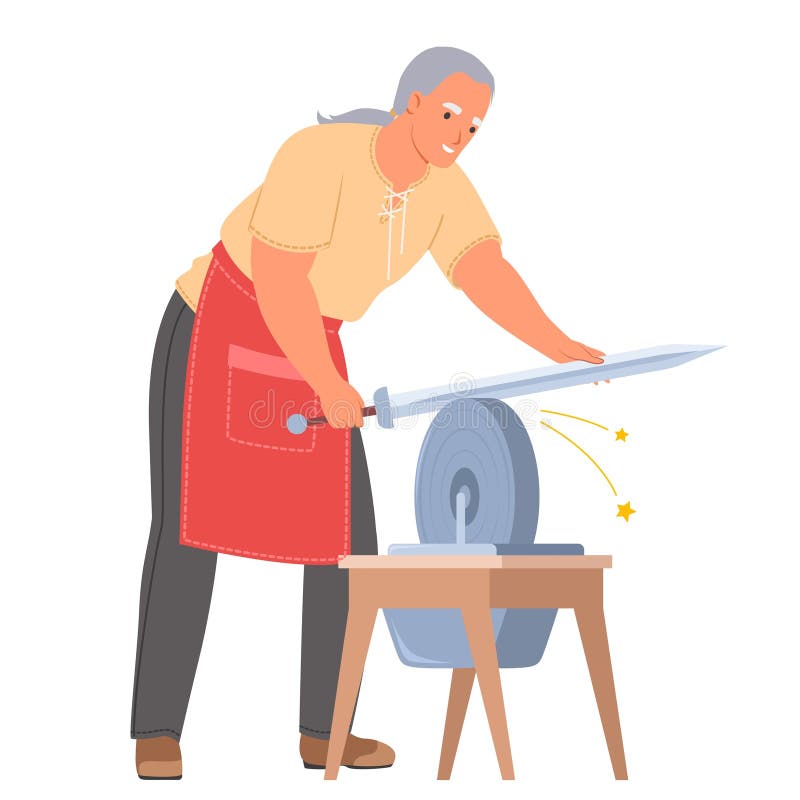 Sharpening Worker Stock Illustrations – 89 Sharpening Worker Stock ...