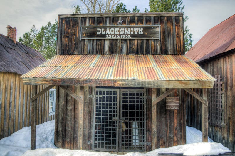 Blacksmith Shop, Idaho City Stock Image - Image of rustic, city: 66730451