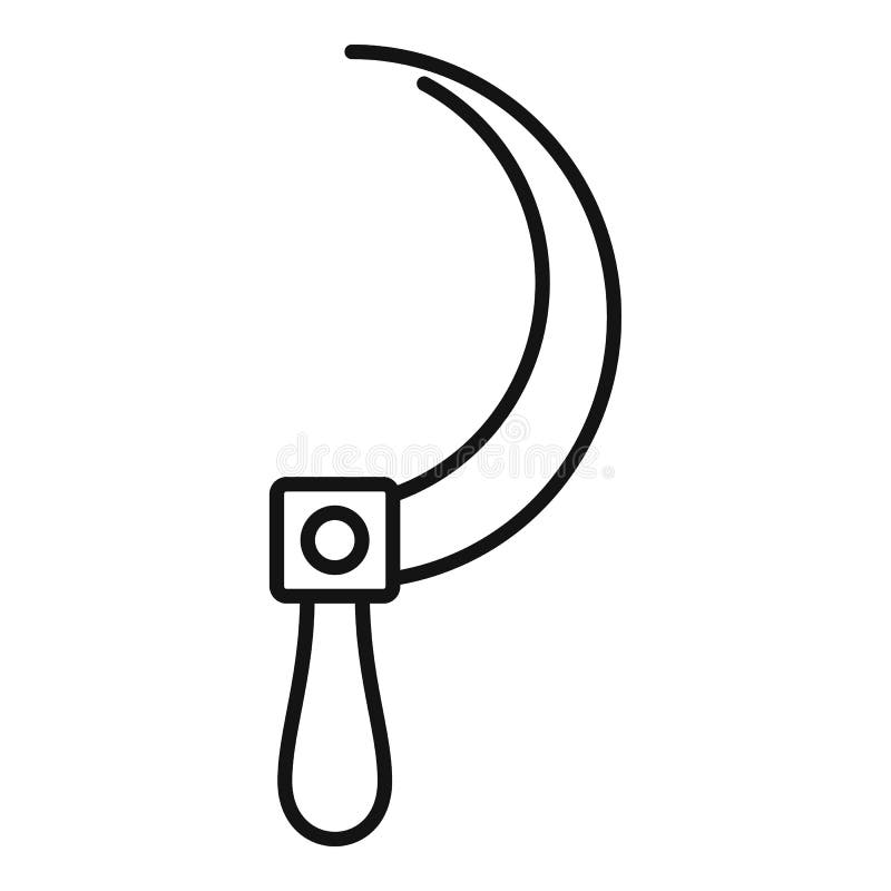 Sickle Outline Style Stock Illustrations – 129 Sickle Outline Style ...