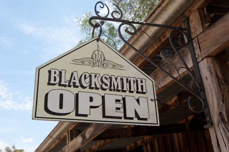 Blacksmith Sign stock photo. Image of sculpt, historic - 22500206