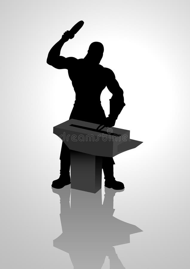 Blacksmith stock vector. Illustration of strong, craftsman - 58713856