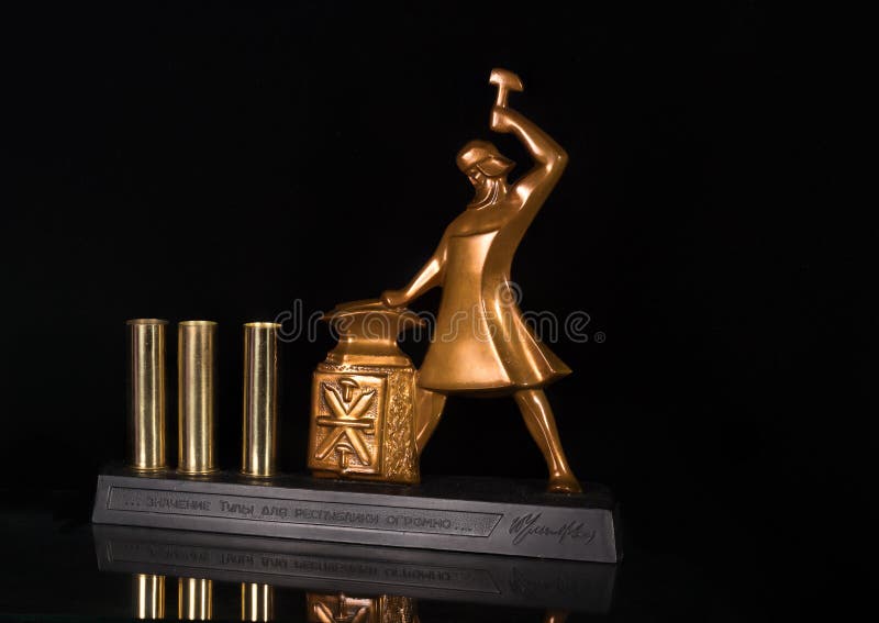 A Blacksmith in Soviet Tula Stock Illustration - Illustration of black ...