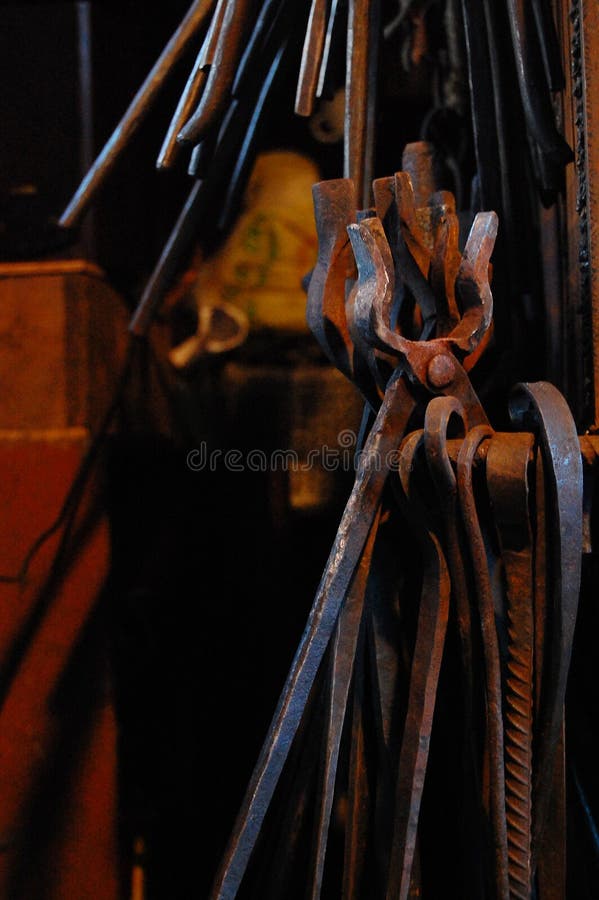 Blacksmith tongs stock image. Image of life, adult, industry - 64328255