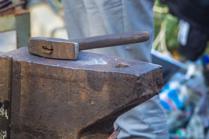 Blacksmith Tools and Fixtures for Hand Forged Metal Stock Photo - Image ...
