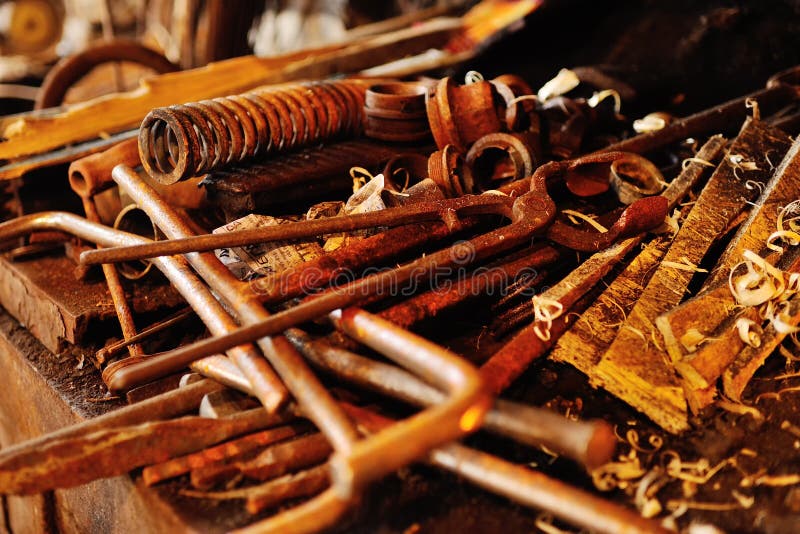 Blacksmith Tools in a Hot Oven Stock Image - Image of heat, equipment ...