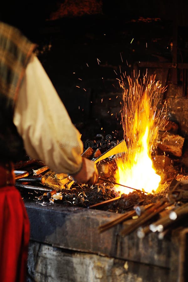 Blacksmith Tools in a Hot Oven Stock Image - Image of equipment ...