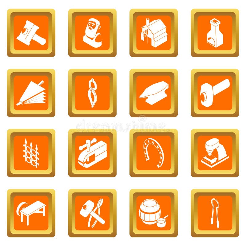 Blacksmith Tools Icons Set Purple Square Vector Stock Vector ... Blacksmith Tools Icons Set Purple Square Vector Stock Vector ...