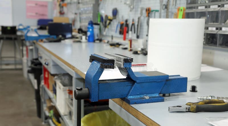 Blacksmith Vise in a Large Machine Shop Stock Image - Image of shop ...