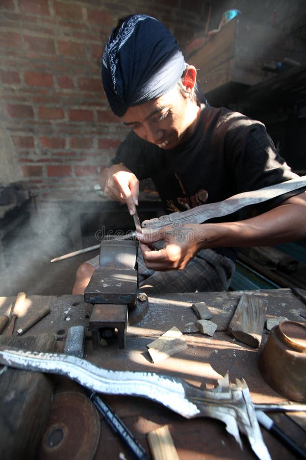 Keris Making stock image. Image of details, traditional - 27286903