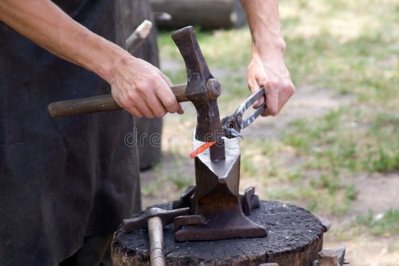 Blacksmith at work stock photo. Image of horn, blacksmith - 14902362