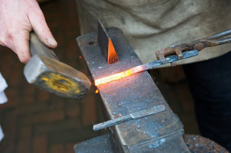 Blacksmith at work stock image. Image of blacksmith, forgeman - 28445603