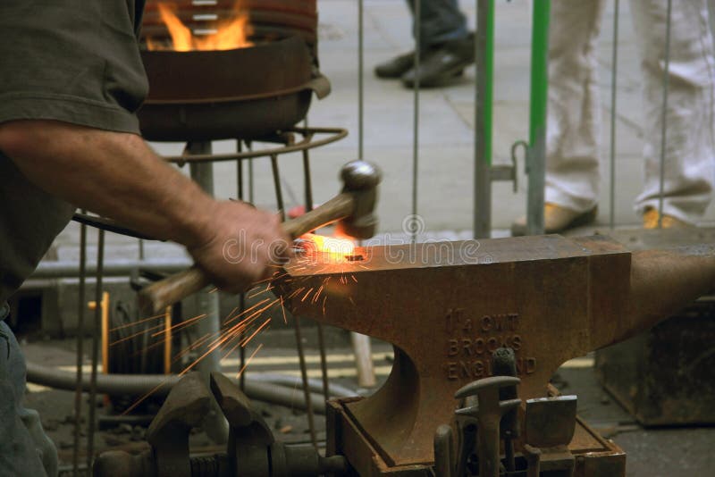 Blacksmith at Work stock photo. Image of heat, london - 59266818