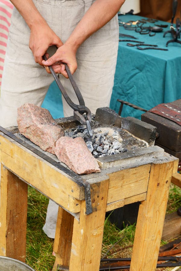 Blacksmith work stock photo. Image of outdoor, heat, history - 35857972