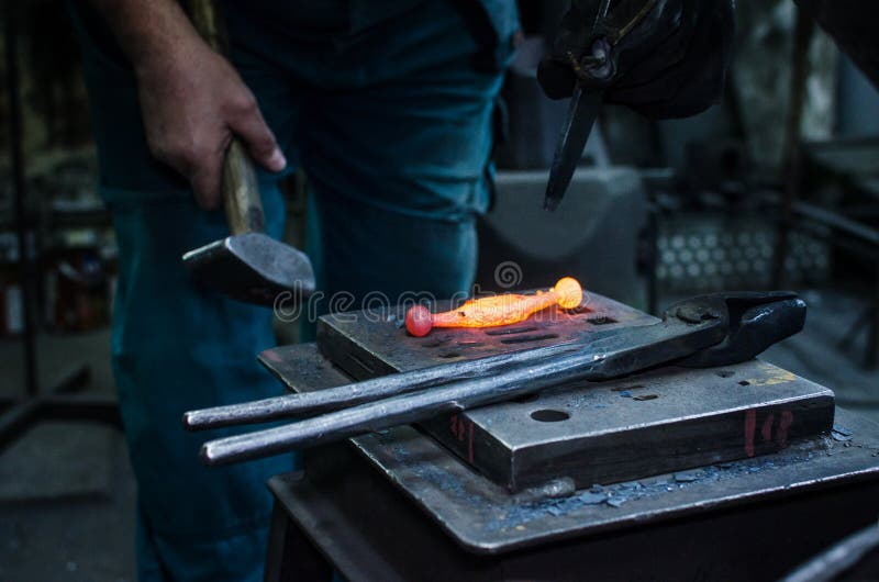 Blacksmith at work stock image. Image of gear, hand - 107089403
