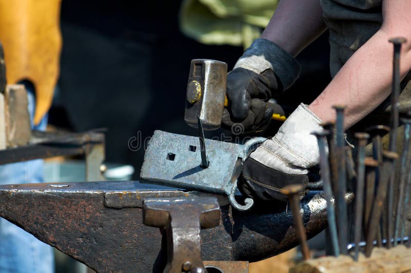 Blacksmith at work. stock image. Image of handwork, hand - 31087855