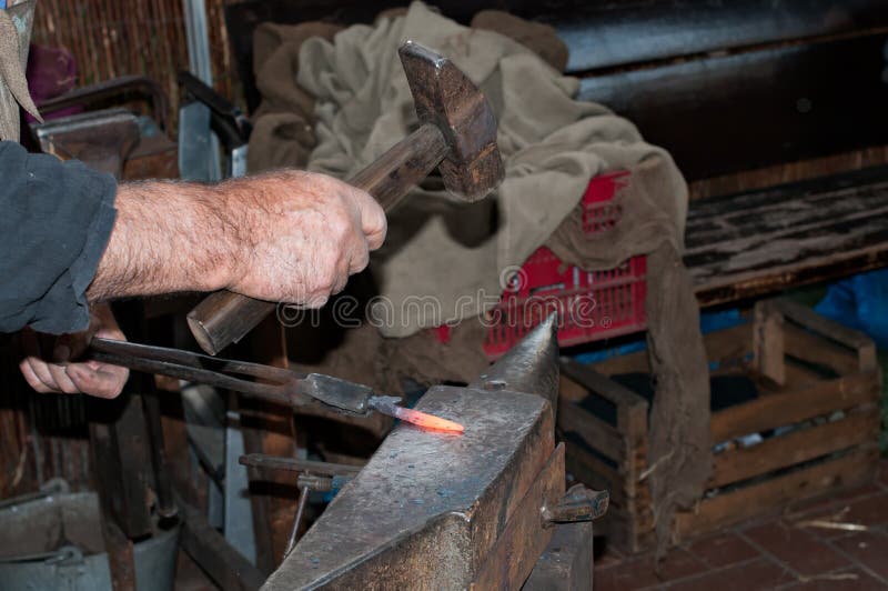 Blacksmith working stock image. Image of working, forge - 36291007