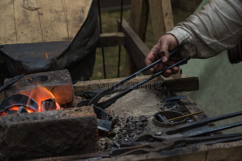 Forge. Blacksmith tool stock image. Image of manual - 154543519