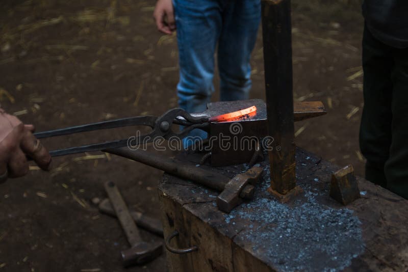 Forge, Blacksmith`s Work, Hot Metal Stock Image - Image of century ...