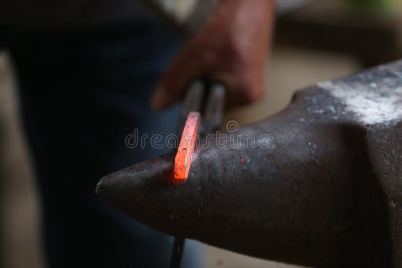 Blacksmith Working at Smithy Workshop Stock Photo - Image of hoof ...