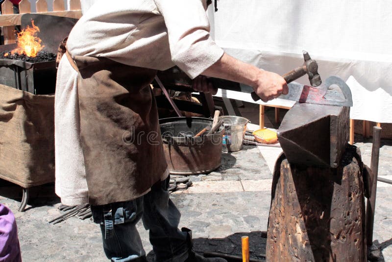 Blacksmith working stock photo. Image of spain, mountains - 103092456