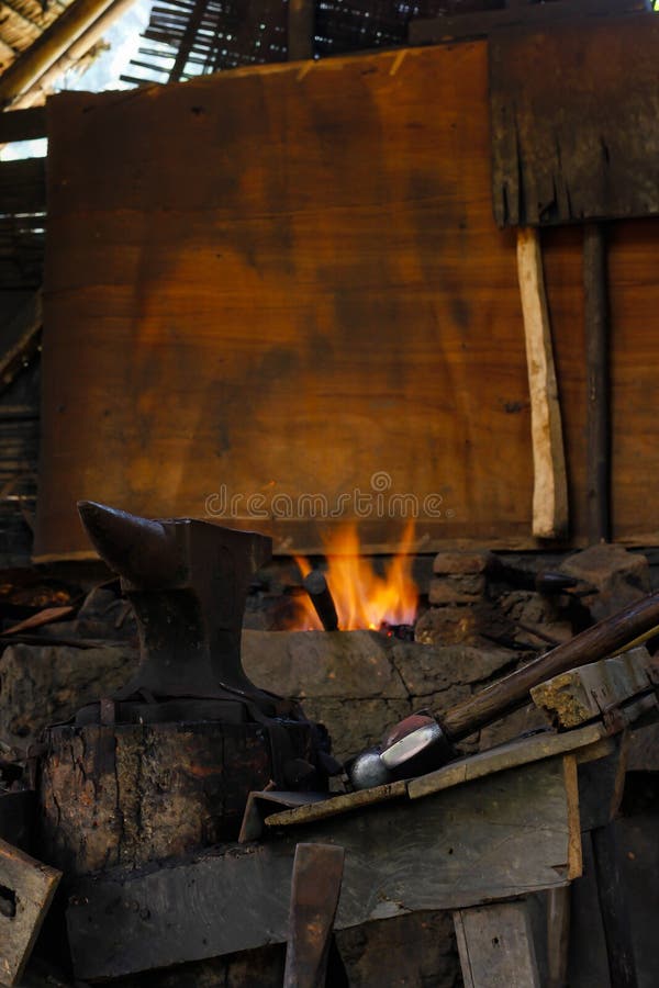 Blacksmith workplace stock image. Image of fire, industries - 82897135